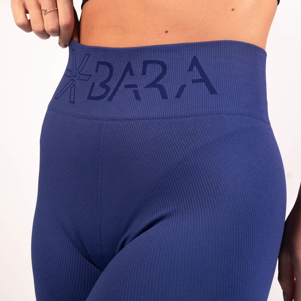 BARA - Blue Ribbed Seamless Tights – Livna.fo